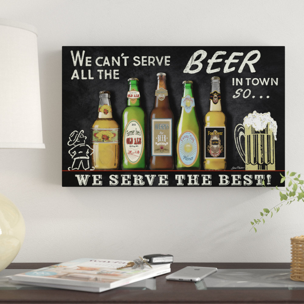 Winston Porter 'Best Beer Sign' Textual Art on Wrapped Canvas | Wayfair