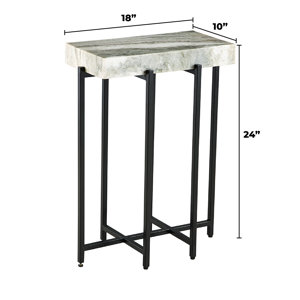 Wade Logan® Ayvaz 24'' Tall Genuine Marble Top End Table & Reviews ...