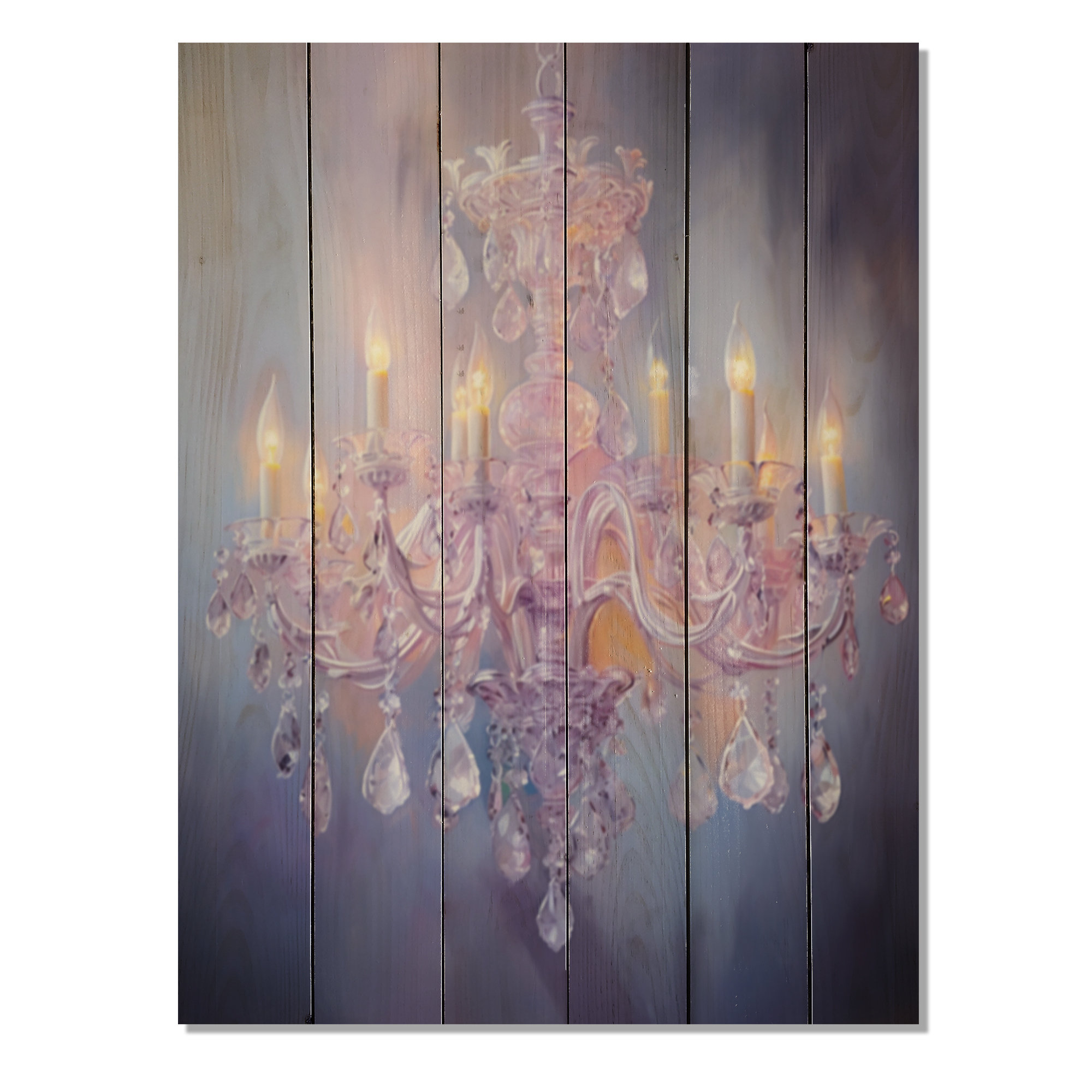 House of Hampton® Chandelier Ethereal Glow I - Glam Print on Natural ...