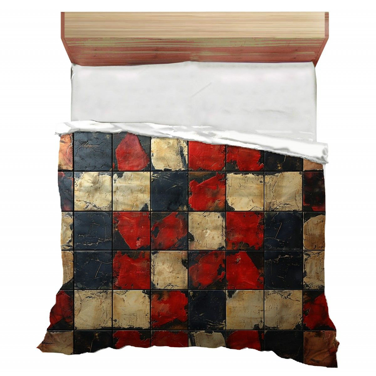 VisionDecor Abstract Bedding Art Duvet Cover Color Blocks-12148 | Wayfair