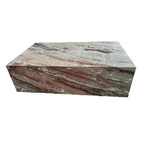 BETACH Genuine Marble Block Coffee Table - Rosso Orobico Marble | Wayfair