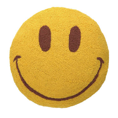 Peking Handicraft Smile Face Throw Pillow & Reviews | Wayfair