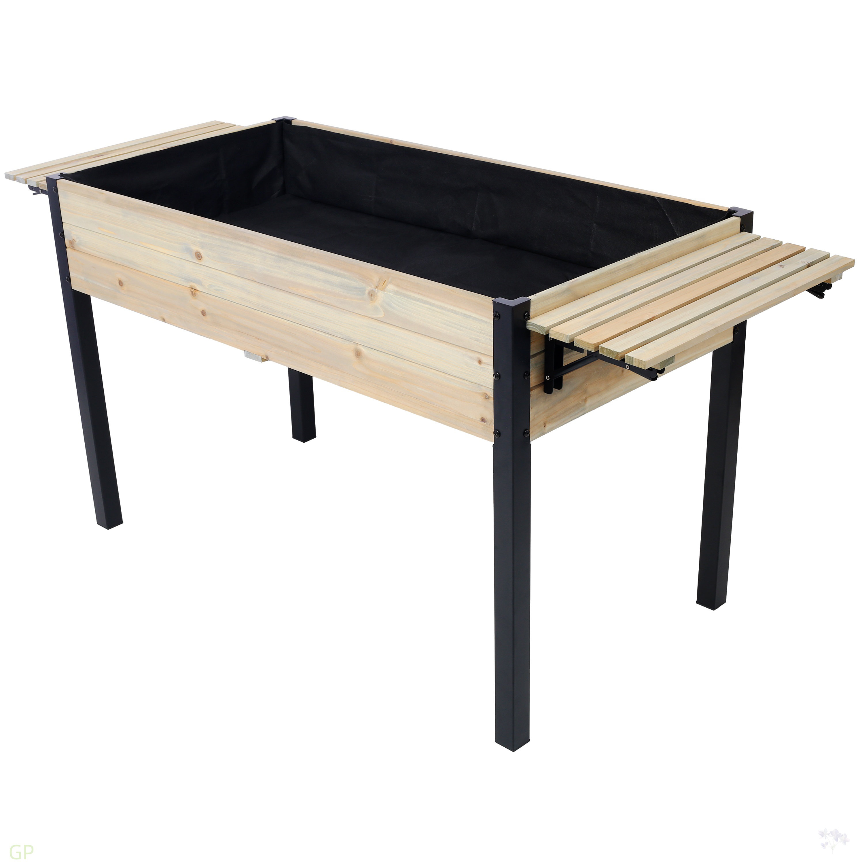 17 Stories Raised Garden Bed, Metal Leg Wood Planter Boxes With Folding ...