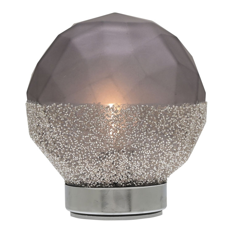Ebern DesignsCool Grey Glass LED Light Medium | Wayfair.co.uk