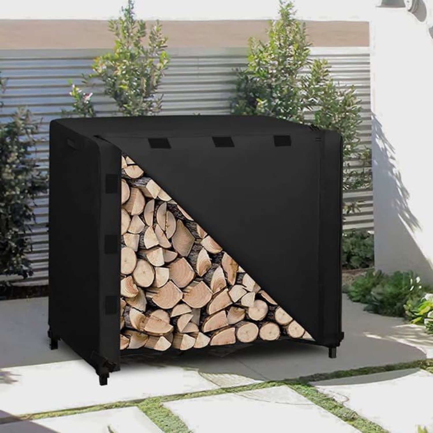 Rebrilliant 24'' W x 48'' D Log Store Cover | Wayfair