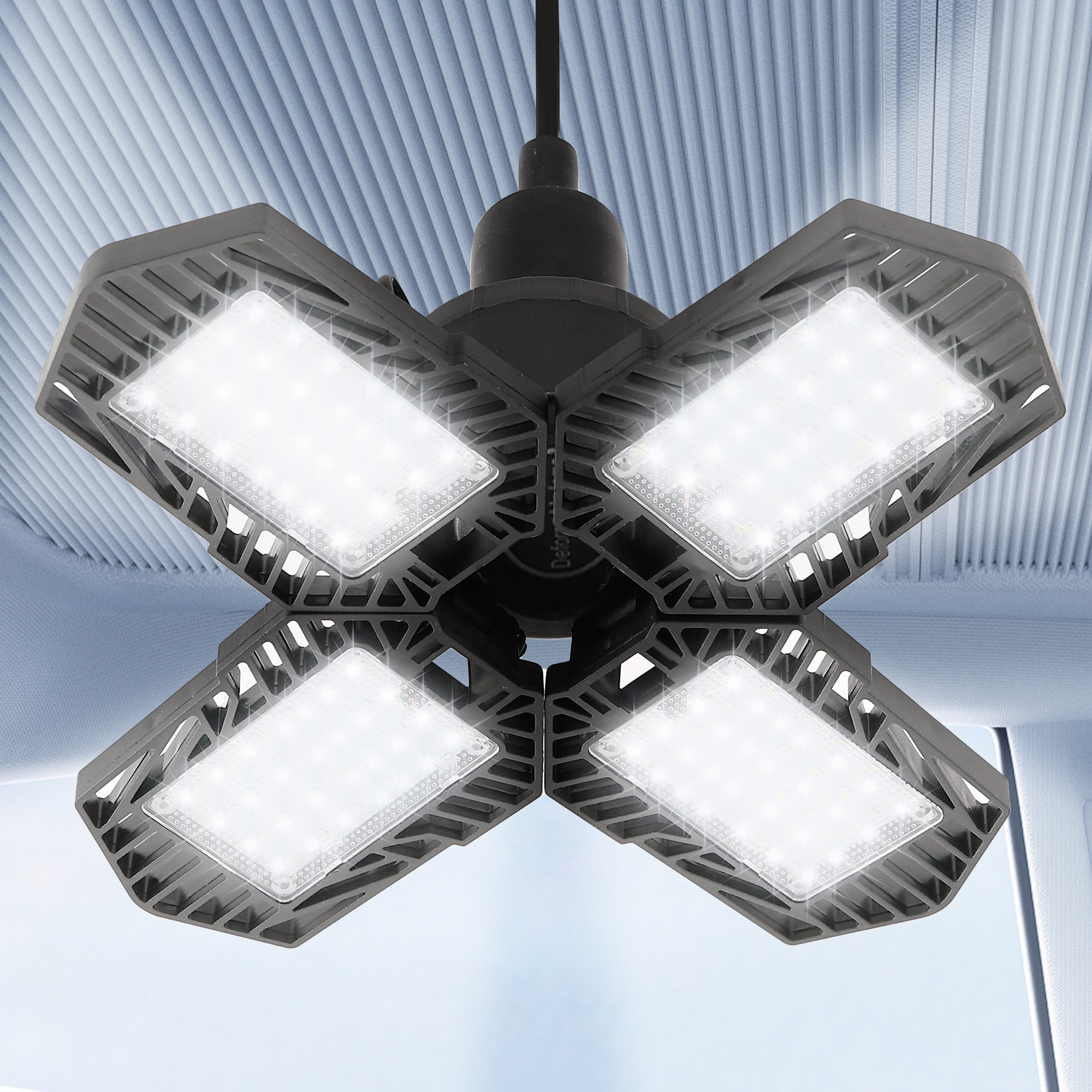 LOHASLED 11 In. 60-Watt Black LED Flush Mount Adjustable LED Garage ...