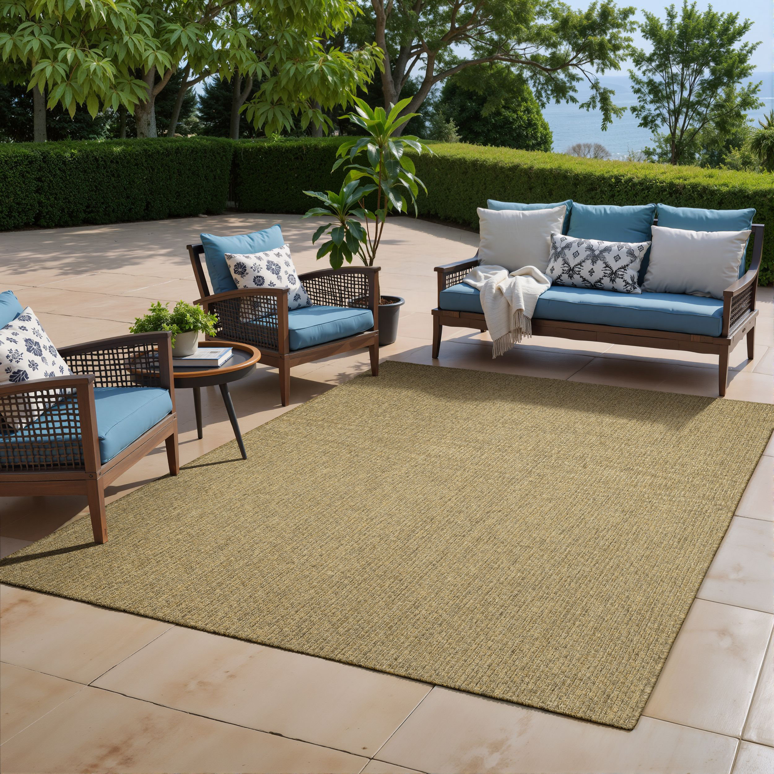 Beachcrest Home Tapis brun clair et brun pâle pour l'intérieur et l'extérieur Wilkerson et ...