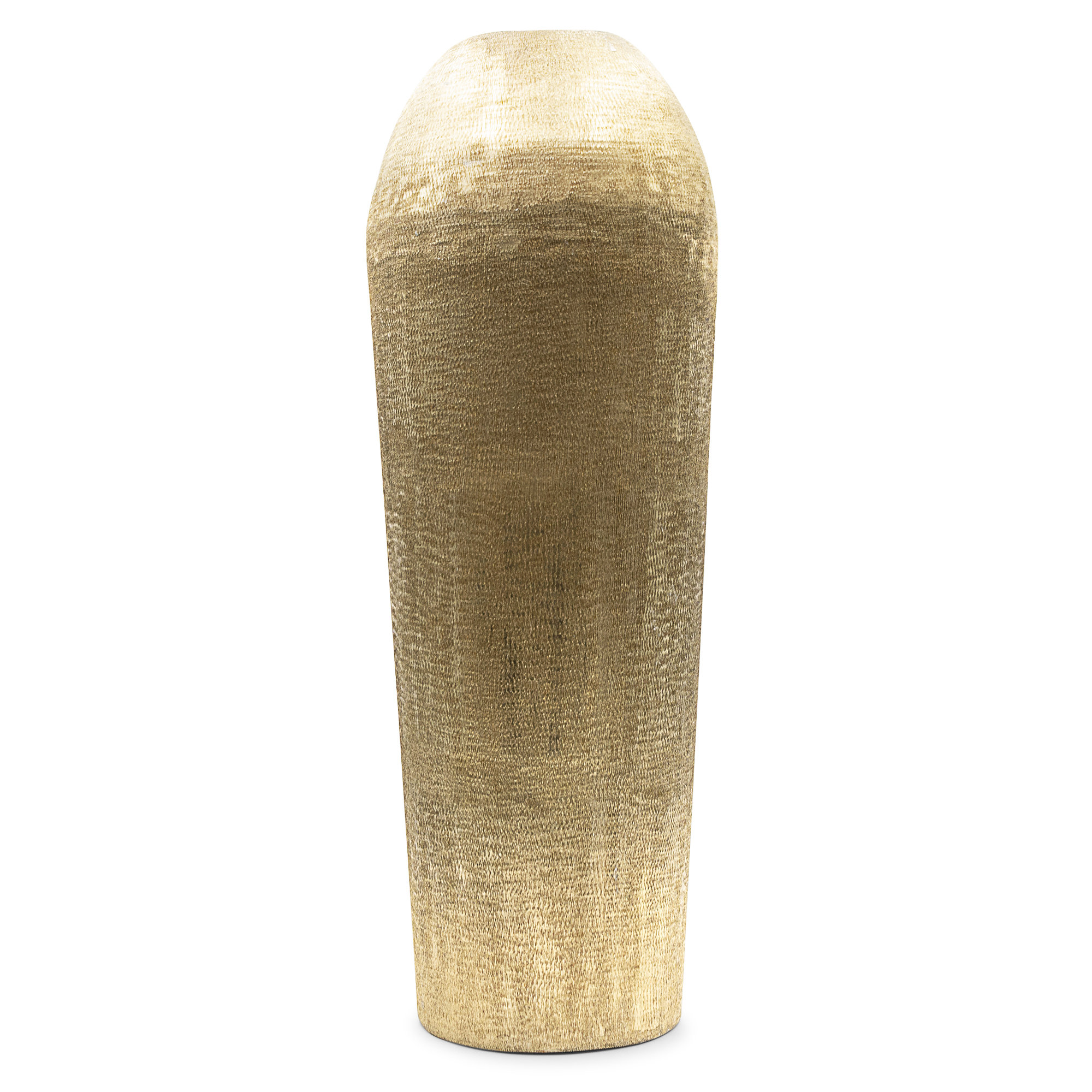 Dakota Fields Platinum Textured Cylindrical Decorative Metal Vase | Wayfair