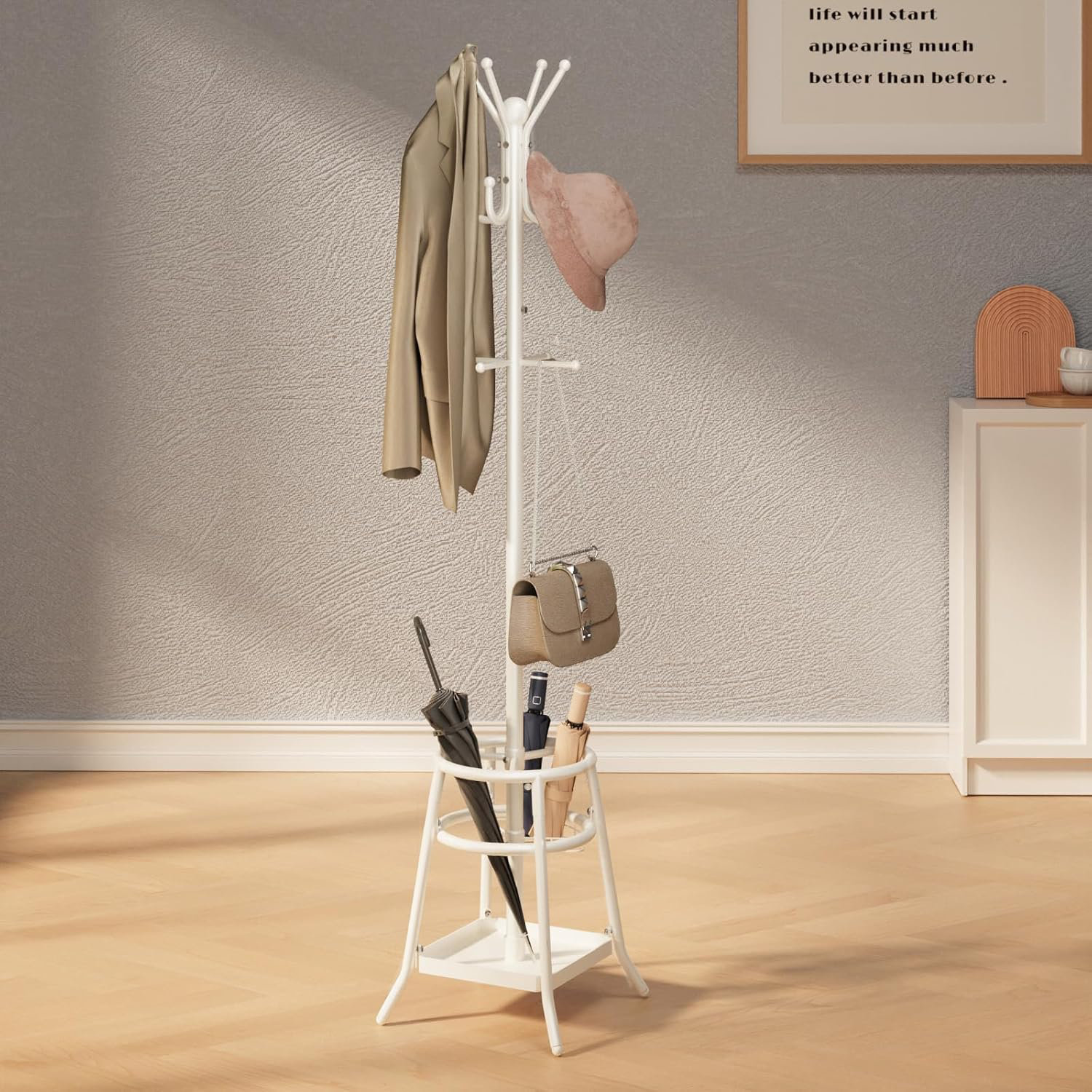 Lark Manor™ Coat Rack Freestanding,Heavy Duty Coat Tree With Umbrella ...