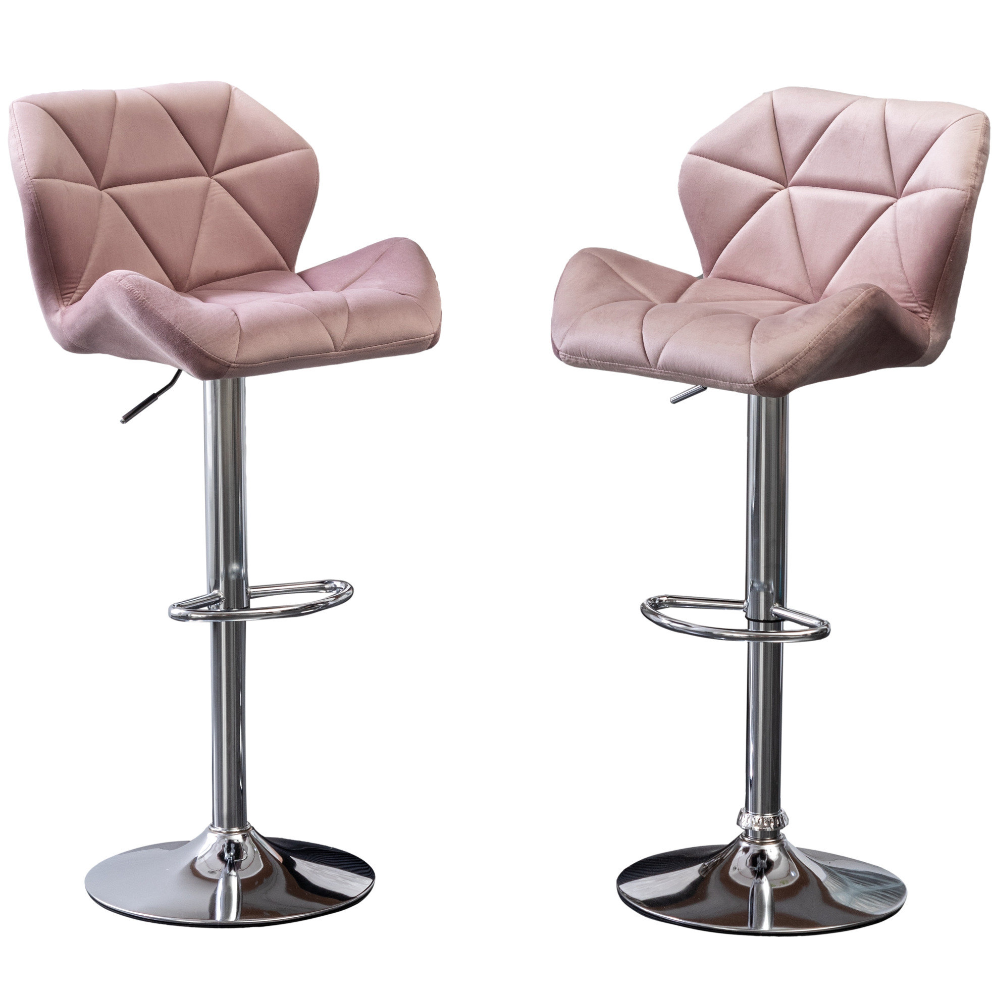Mercer41 2 Velvet Diamond Swivel Adjustable - Mid-back Comfort Design ...