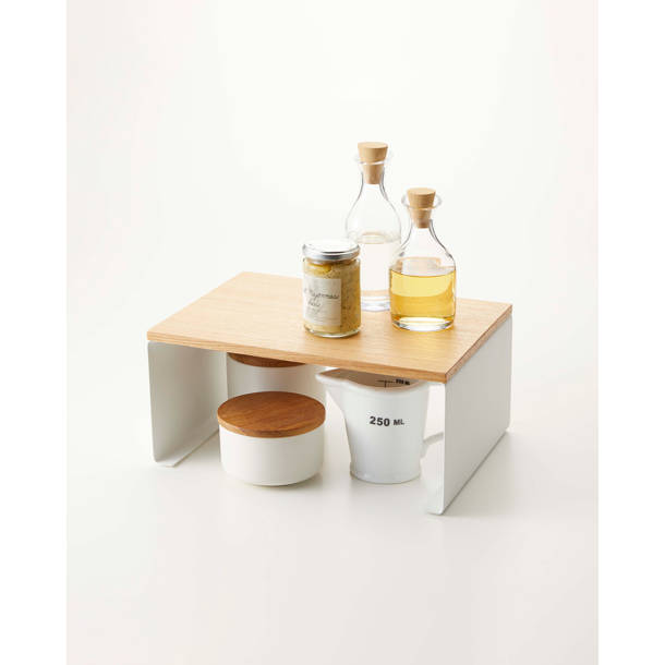 Yamazaki USA Tosca Yamazaki Home Wood-Top Stackable Kitchen Rack ...