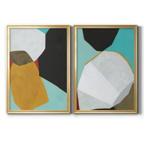 Wade Logan® Graphica I Framed On Canvas 2 Pieces Print & Reviews | Wayfair