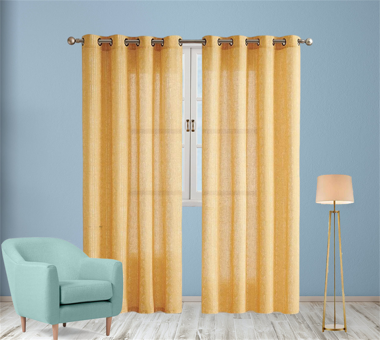 Ebern Designs Lukne Linen Curtain | Wayfair