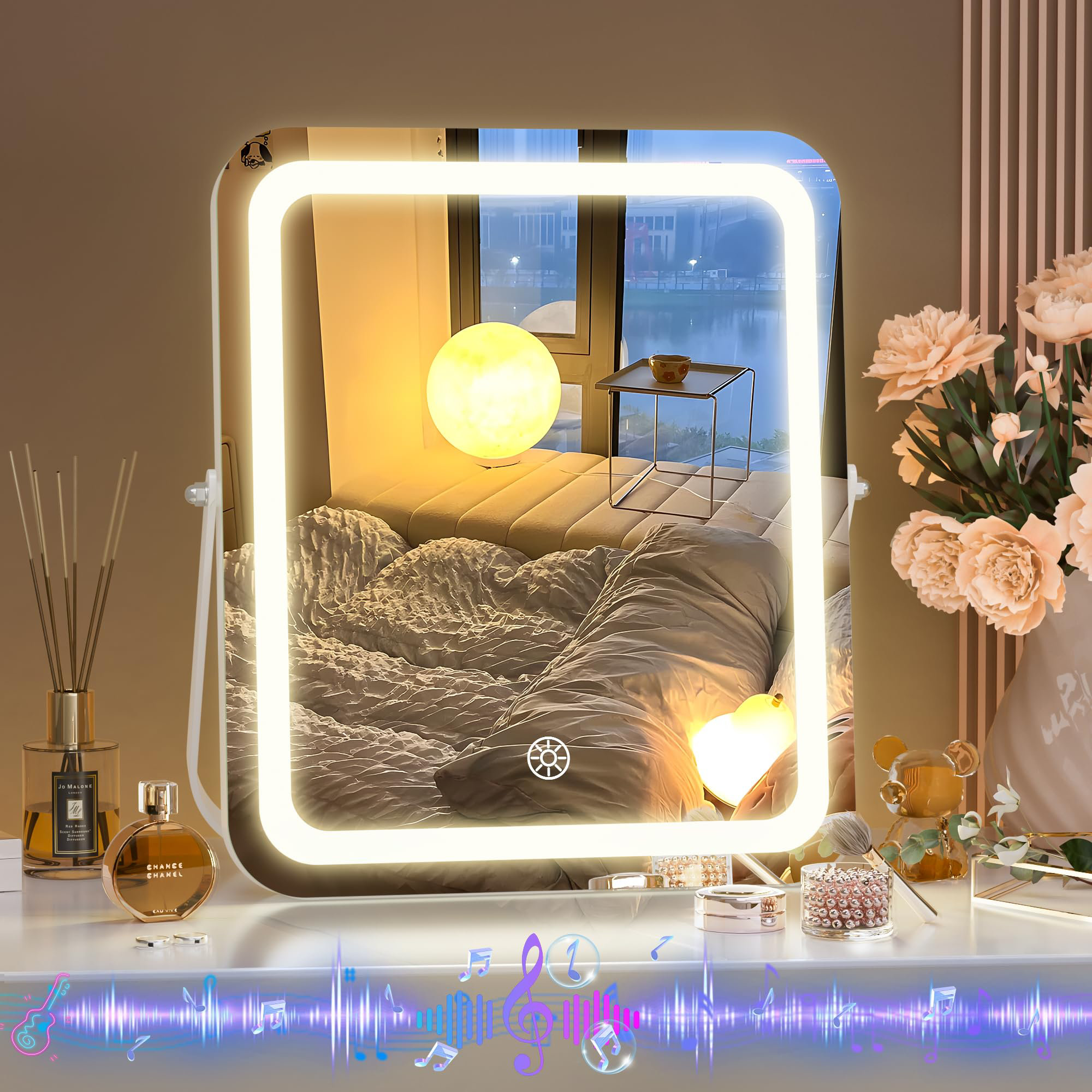 Wrought Studio Kysun Aluminum Rectangle LED Makeup Mirror with ...