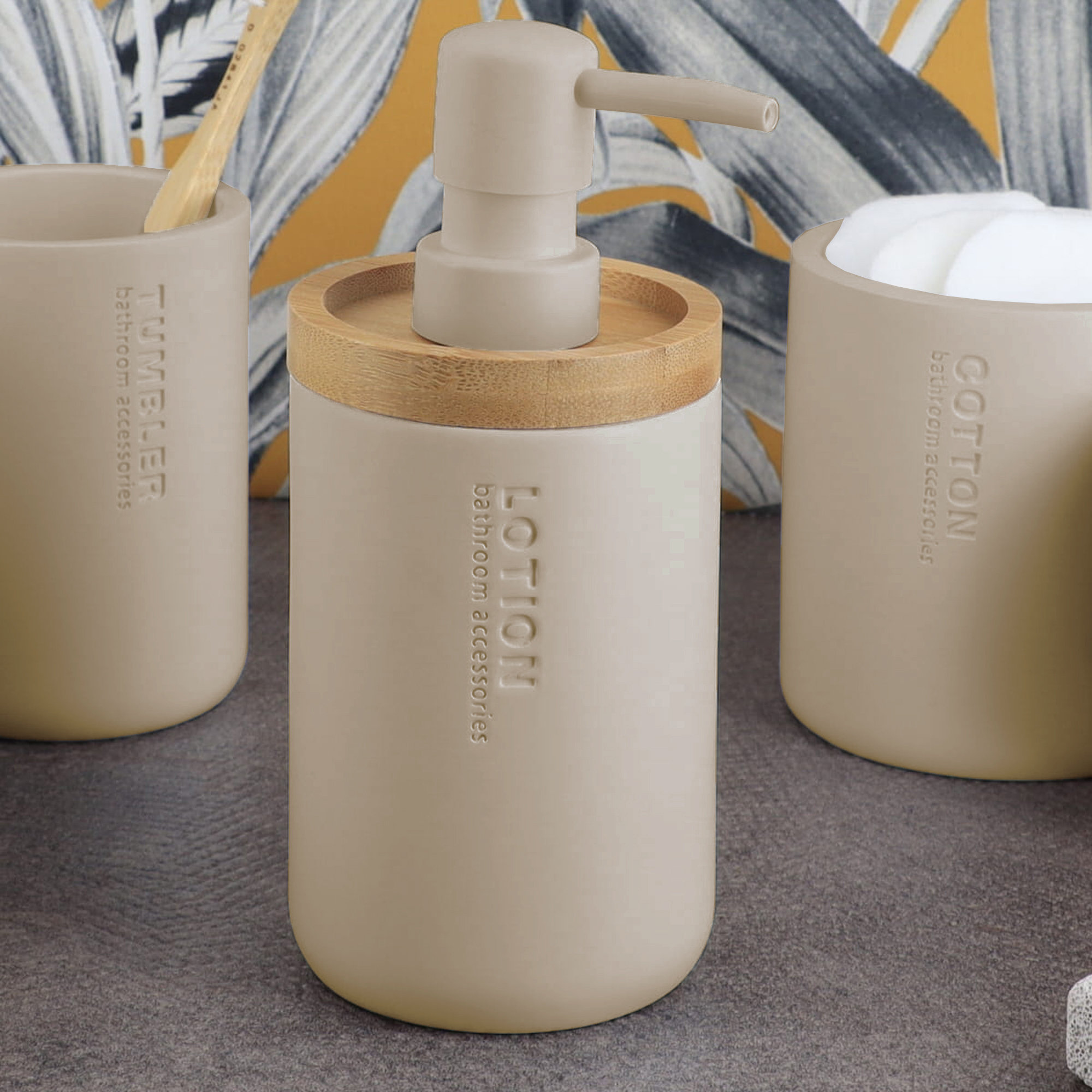 Evideco Willis Pure Matte Soap Dispenser with Natural Bamboo Top | Wayfair