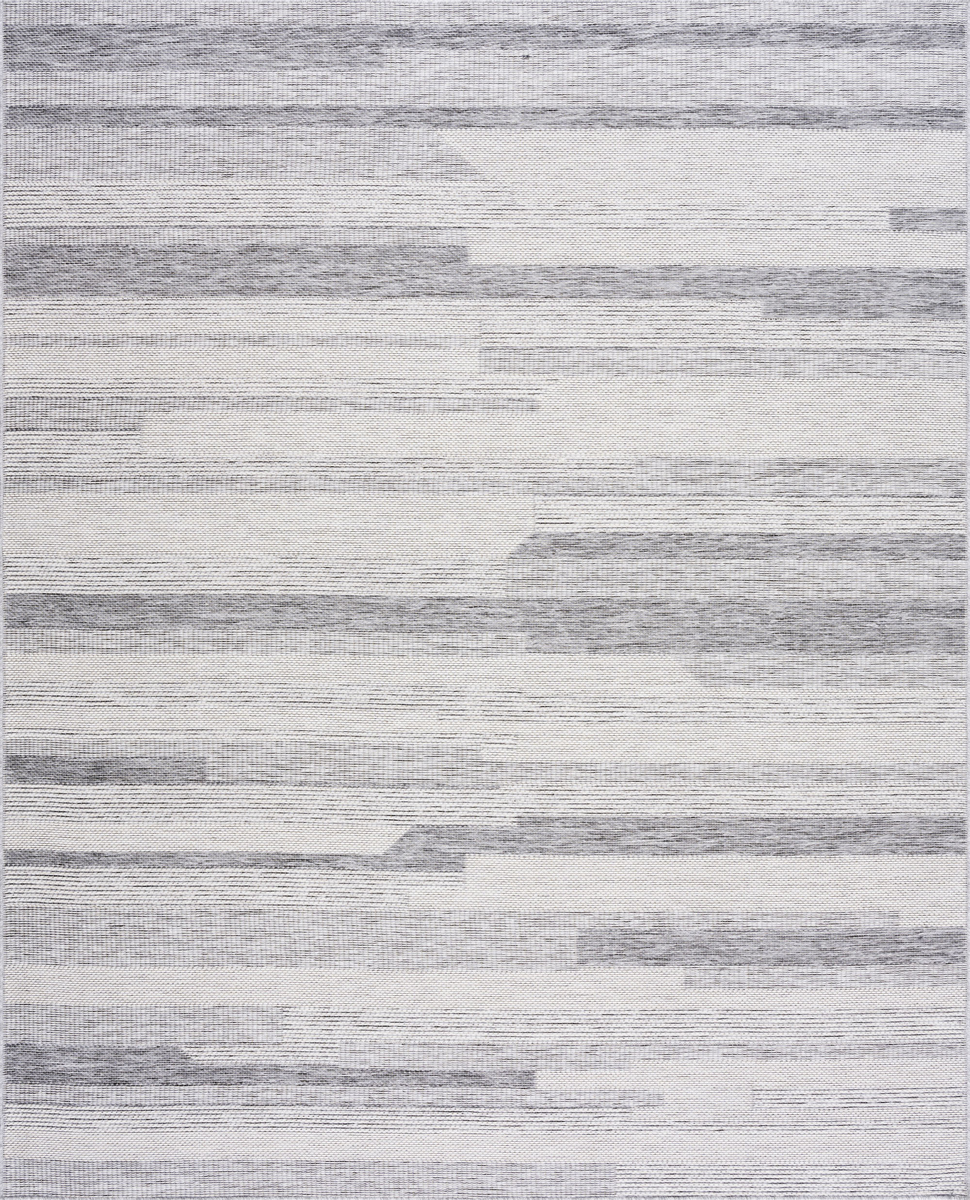 George Oliver Aylin Gray & Beige Striped Indoor / Outdoor Area Rug ...