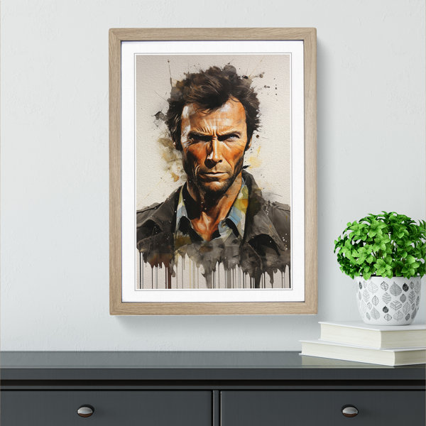 Marlow Home Co. Clint Eastwood Hard Edge - Single Picture Frame Art ...