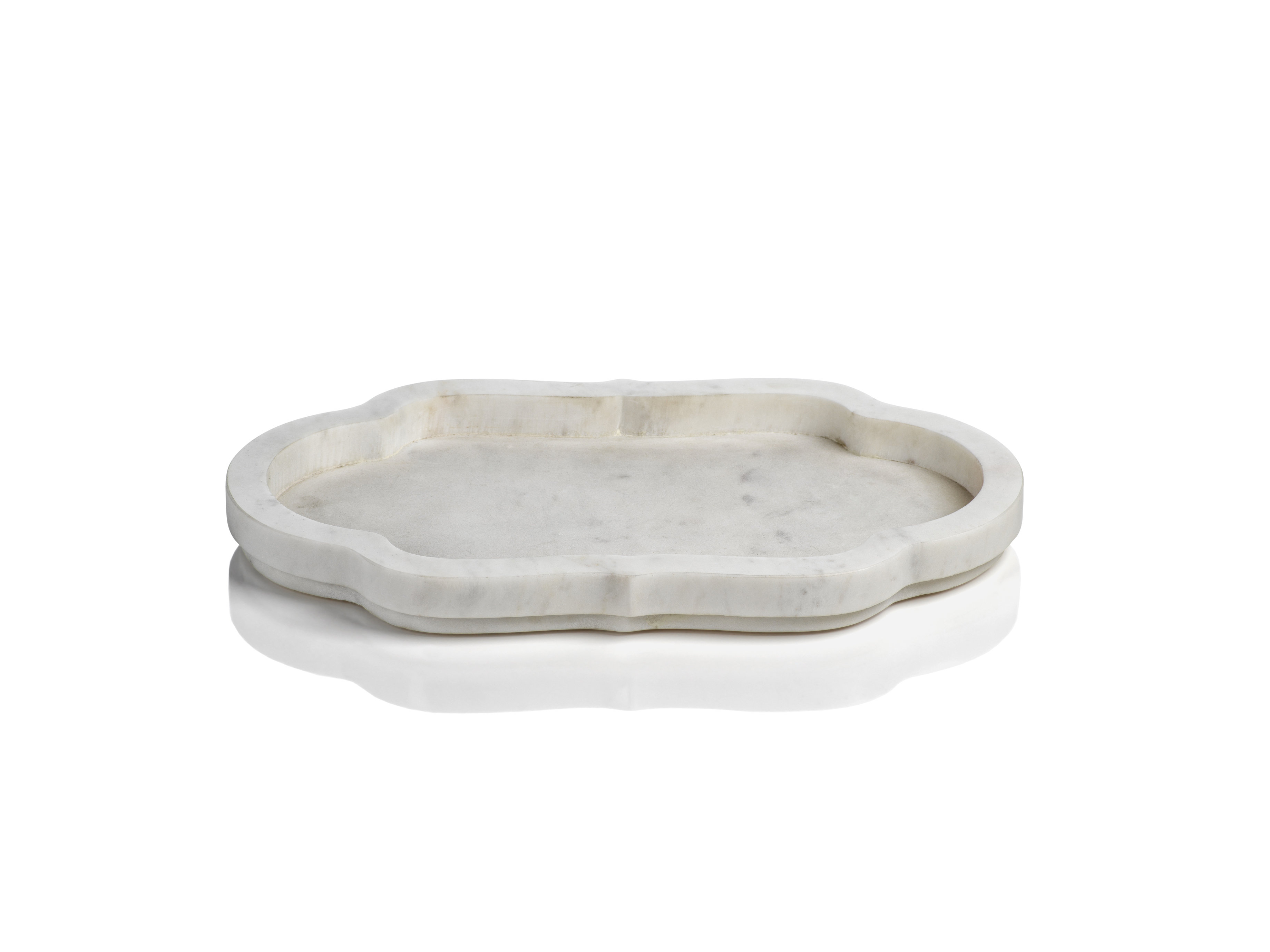 Birch Lane™ Keaton White Marble Decorative Tray & Reviews | Wayfair