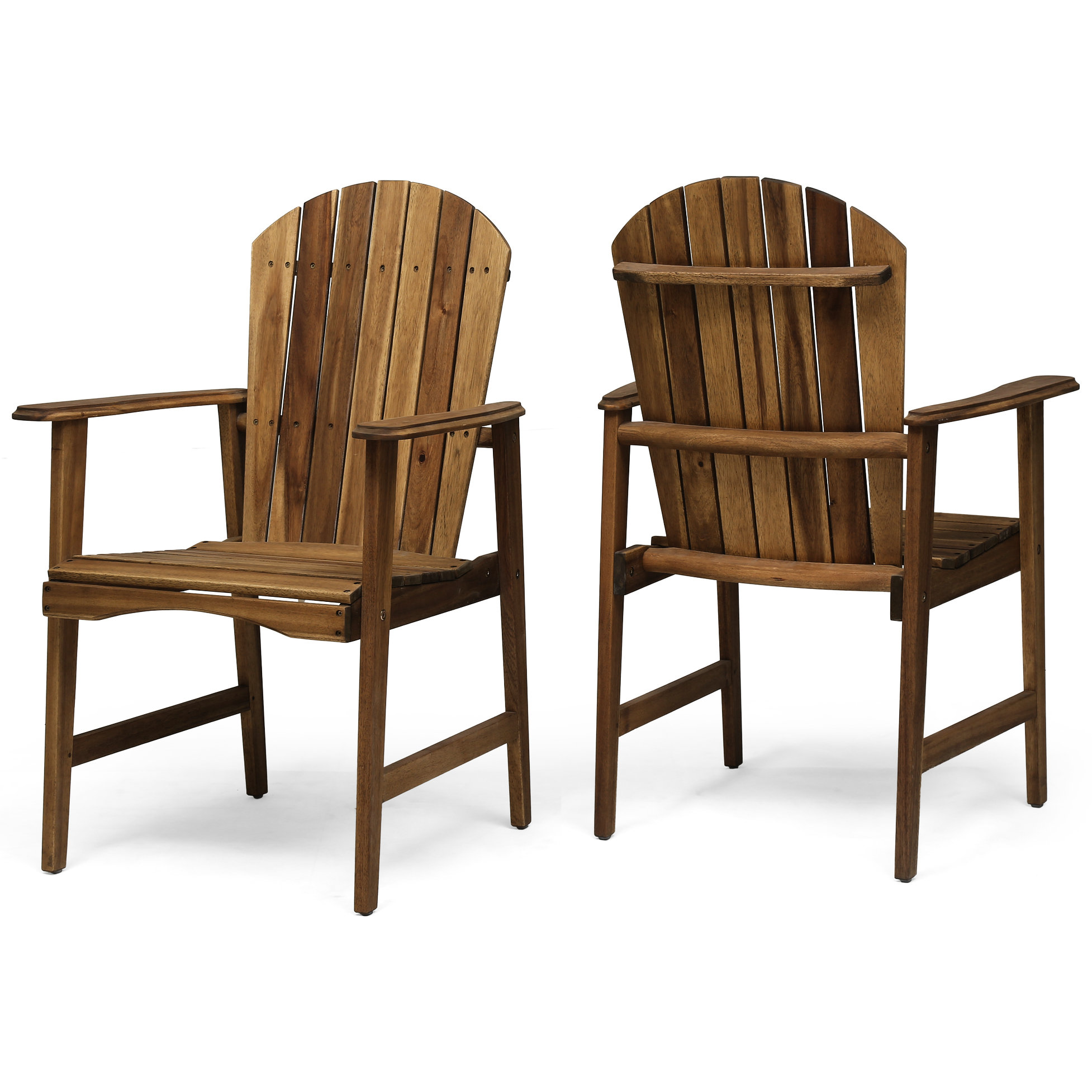 Beachcrest Home Weather Wood Chairs ( Of 2), Natural Finish, Enjoy ...