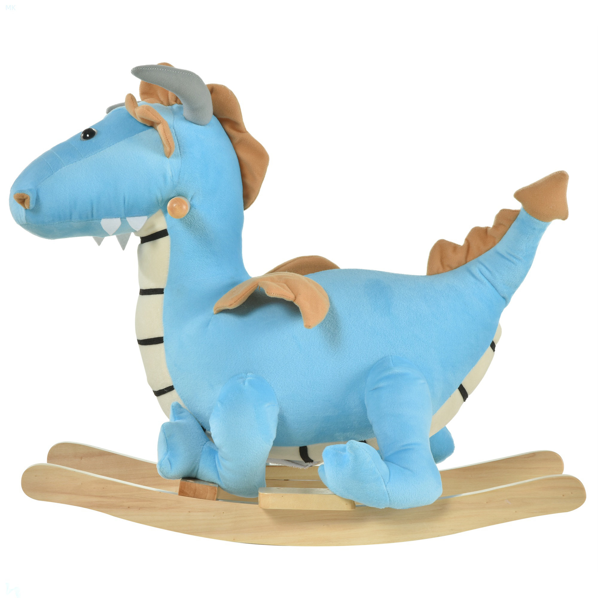 Ophelia & Co. Kids Plush Ride-On Rocking Horse Toy Dinosaur Ride ...