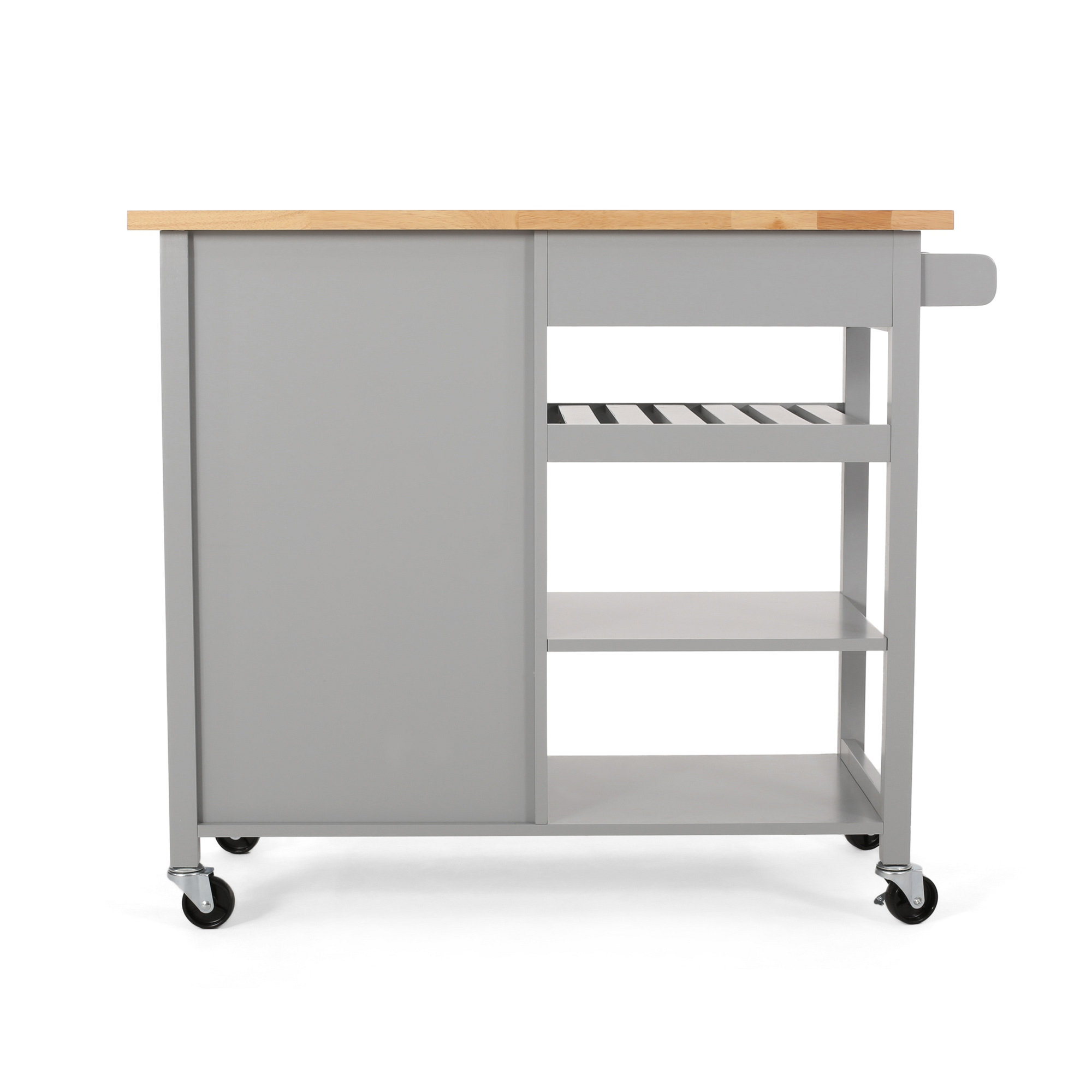 Winston Porter Kitchen Island Cart With Solid Wood Top, 41" Width ...