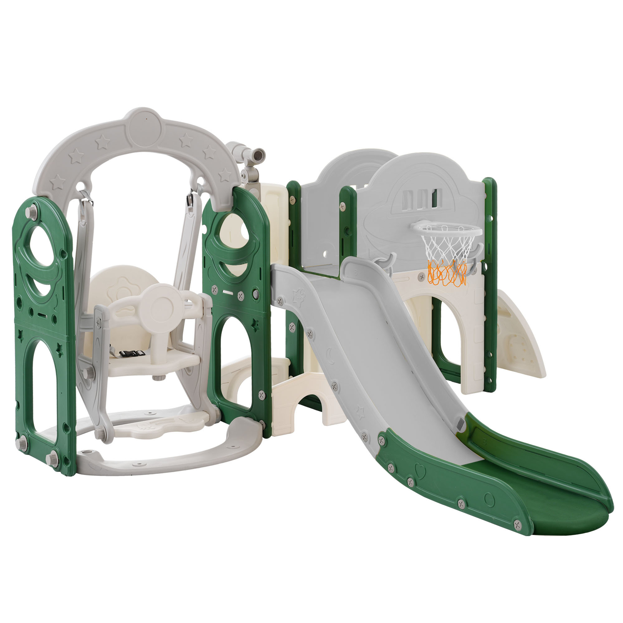 Mocoloo Toddler Slide and Swing Set 7 in 1, Kids Climber Slide Playset ...