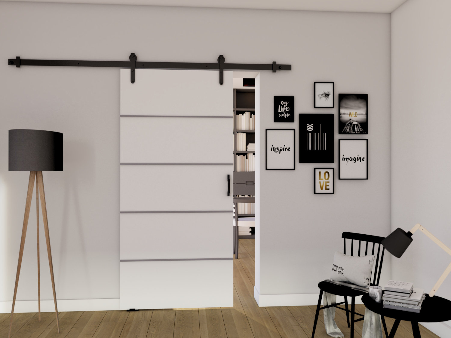 August Grove Halya Veneers Sliding Doors | Wayfair.co.uk