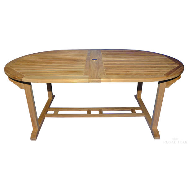 Regal Teak Double Extendable Teak Dining Table | Wayfair