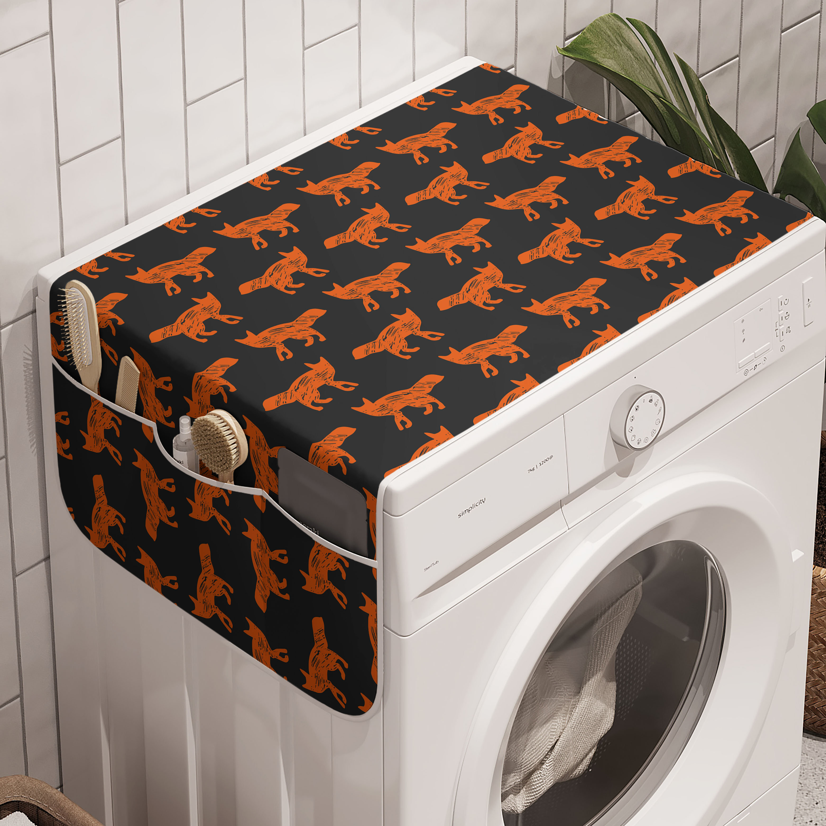 East Urban Home Fox Washing Machine Organizer Pack Of 2 47" X 18.5 ...