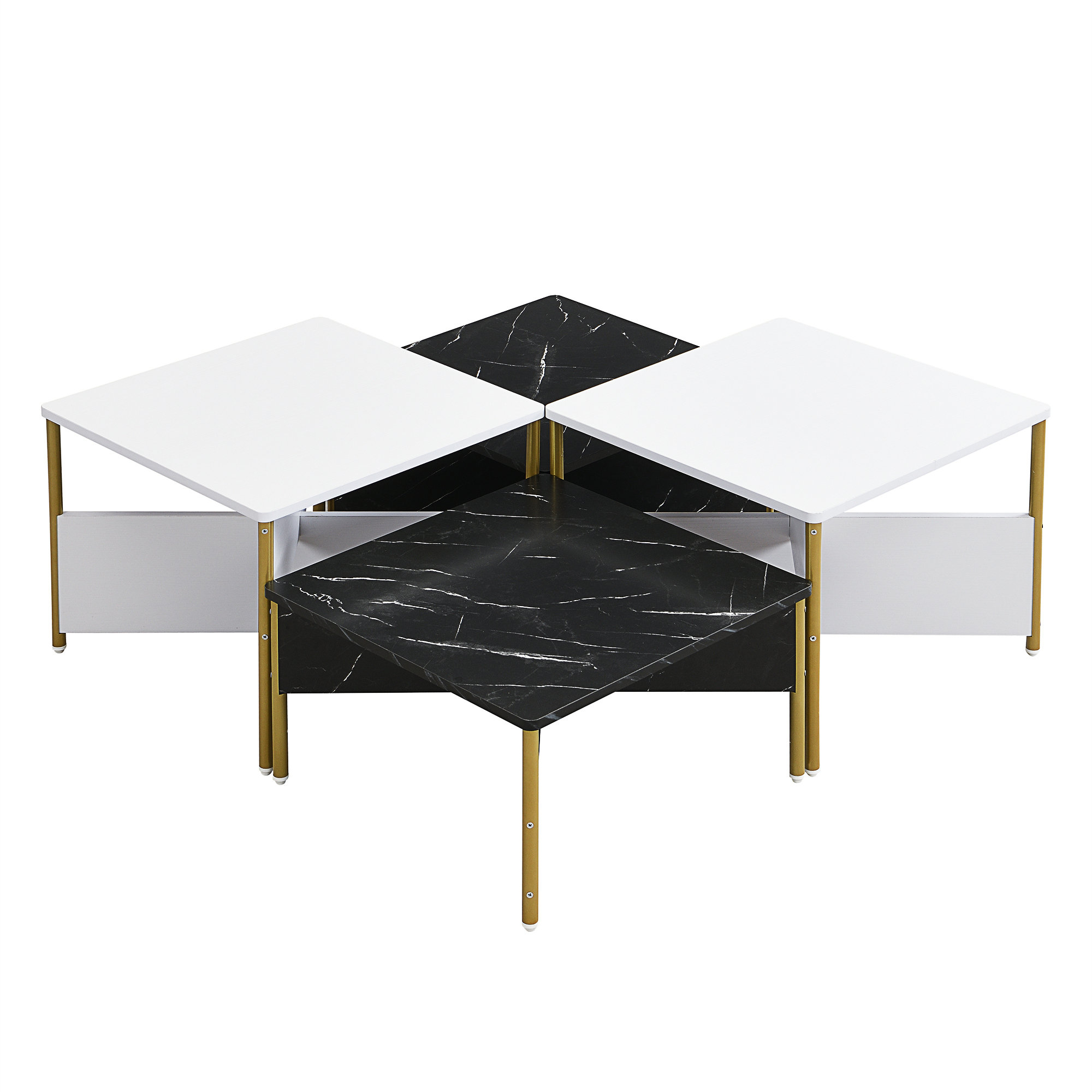 George Oliver Modern Nesting Coffee Tables Set Of 4 -Mid Century Modern ...