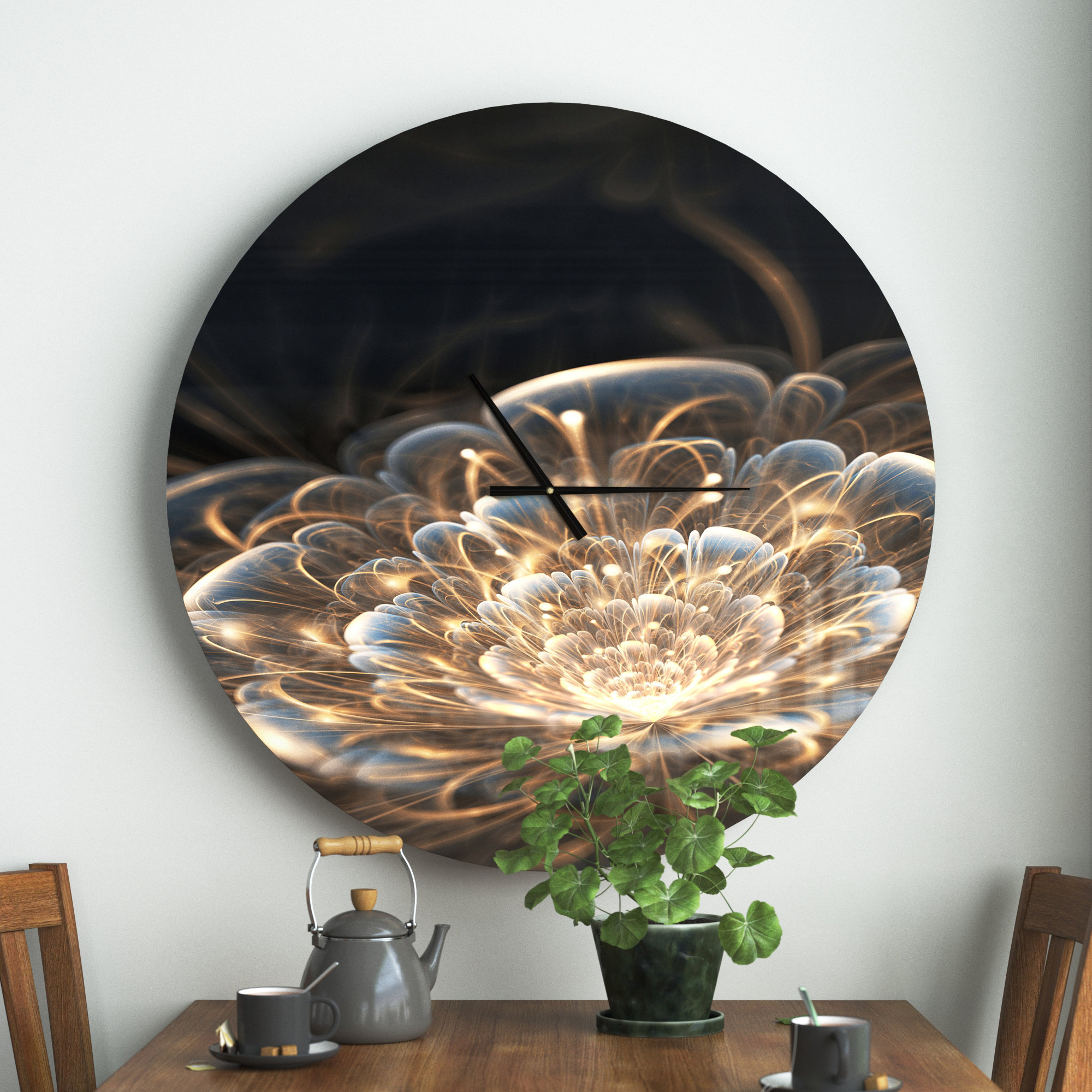 The Twillery Co.® Swinehart Oversized Fractal Flower with Golden Rays ...