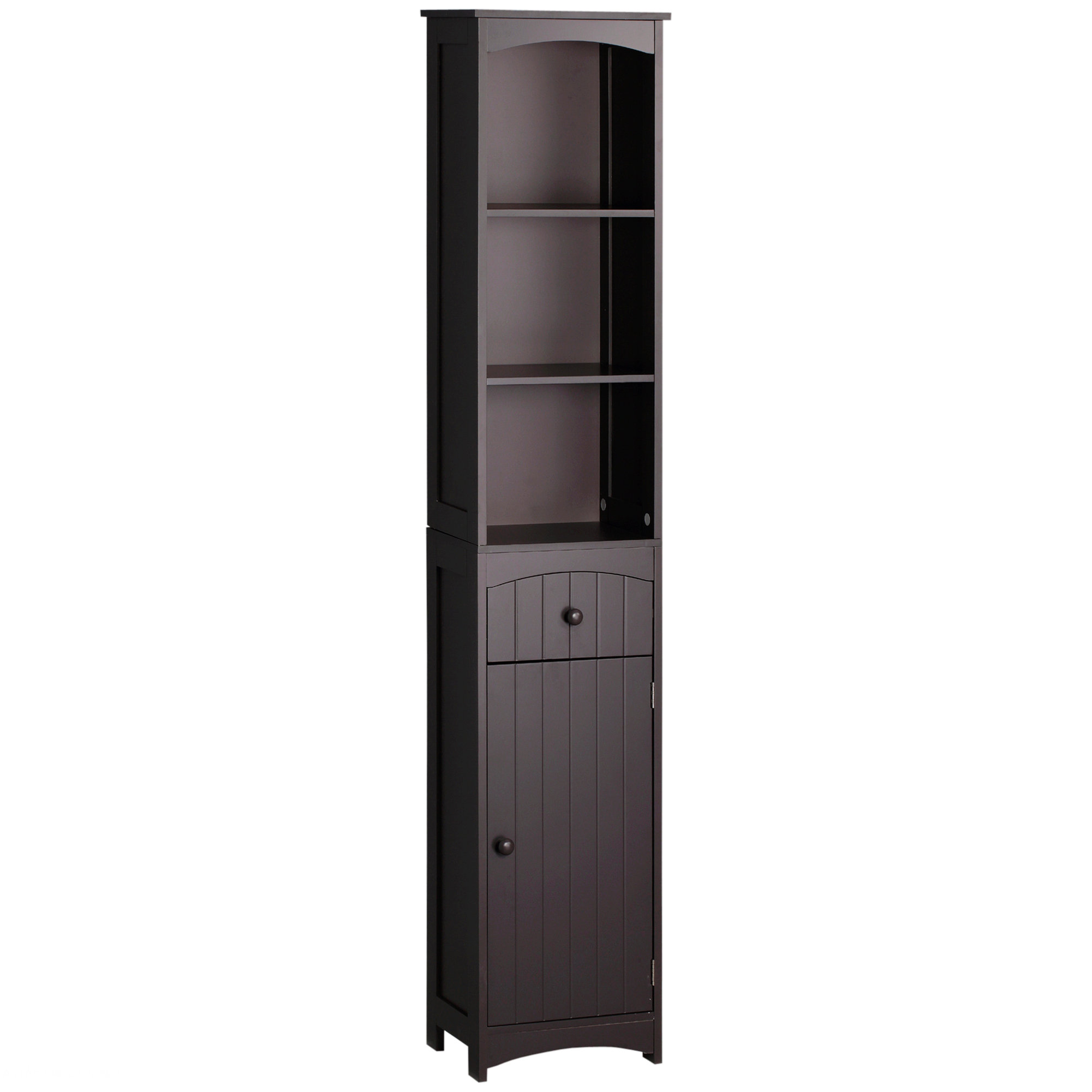 Latitude Run® Bathroom Storage Cabinet, Tall Linen Tower With Shelves ...