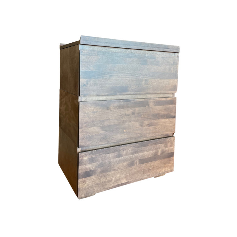 Hokku Designs Rayneshia 3 - Drawer Solid Wood Nightstand | Wayfair