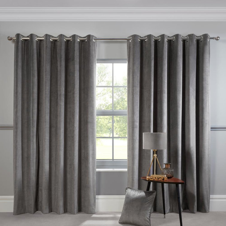 Fairmont Park Baford Polyester Room Darkening Eyelet Curtain Pair ...