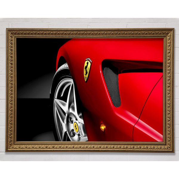 Ebern Designs Ferrari Front Side Red - Single Picture Frame Art Prints ...