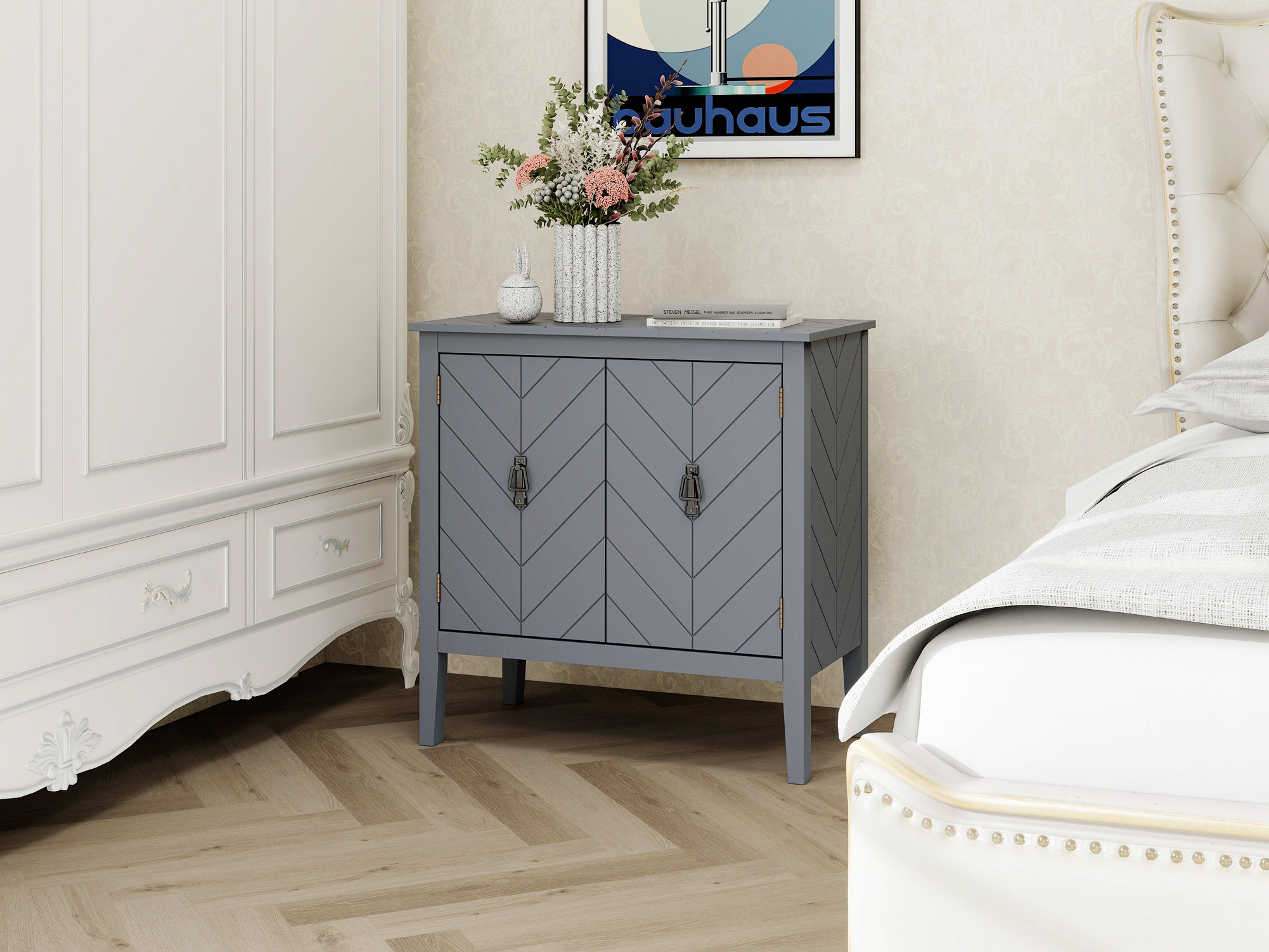 Winston Porter Ruksaar Manufactured Wood + Solid Wood Nightstand ...