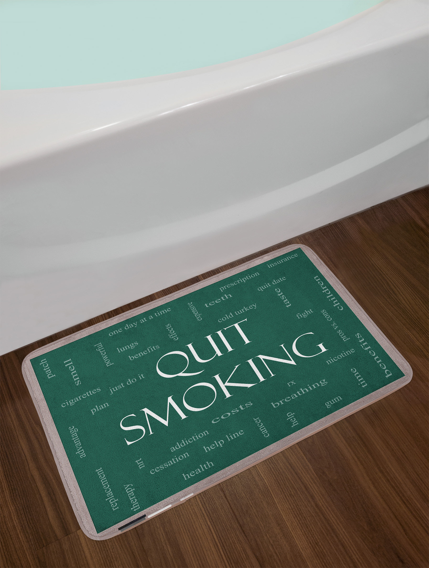 East Urban Home Saying Plush Bath Mat, Smoking Message Blackboard, 30.2 ...