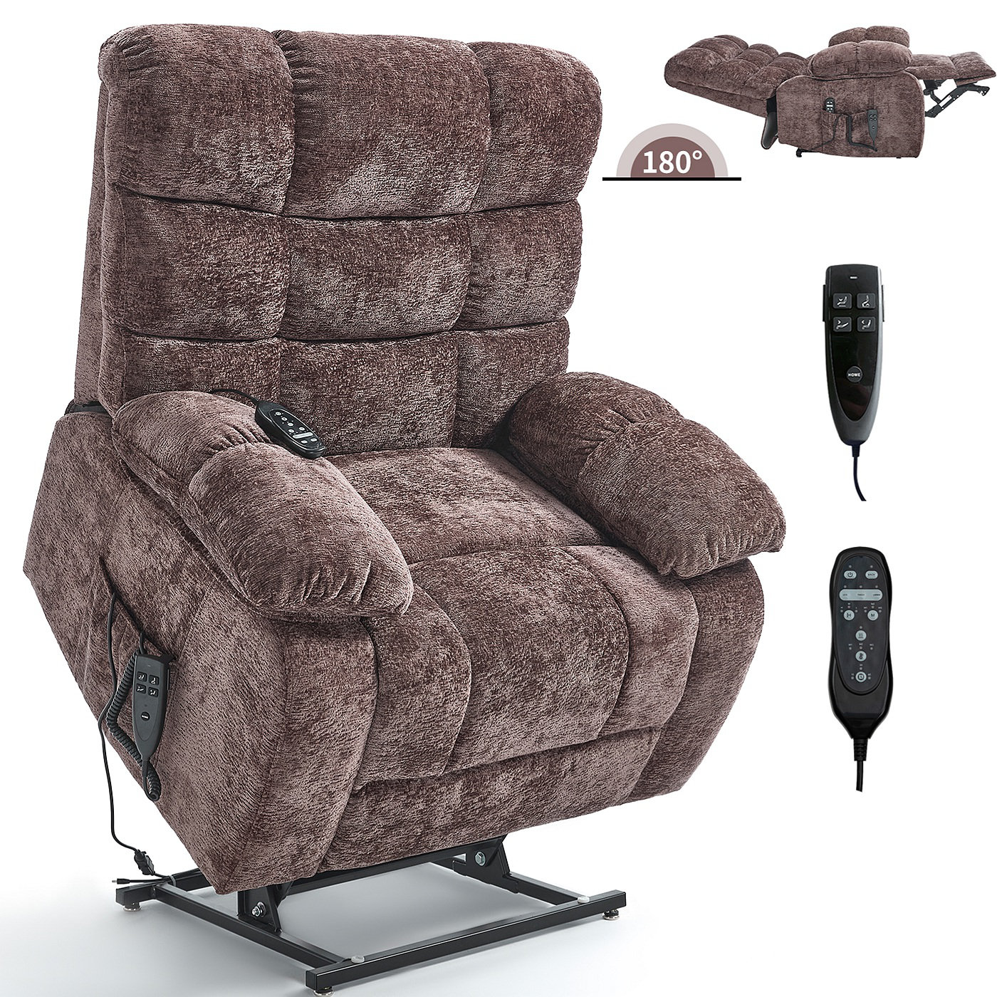 Red Barrel Studio® Lift Recliner Chair Heat Massage Dual Motor Infinite ...