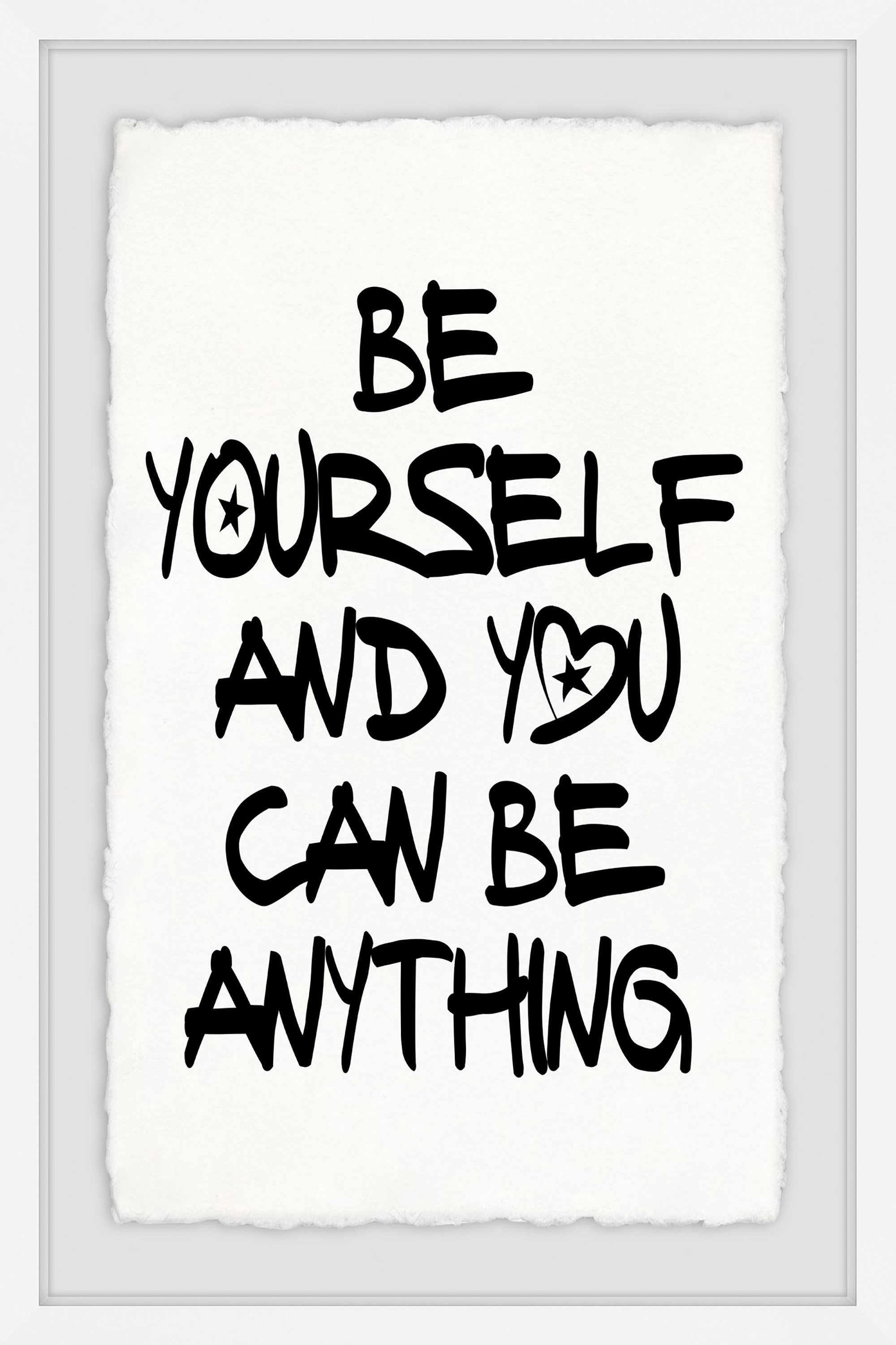 Ebern Designs Be Yourself - Picture Frame Textual Art Print on Paper ...
