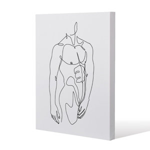 Metro Lane line art of male body Slim Style Canvas Print, 15mm Slim ...