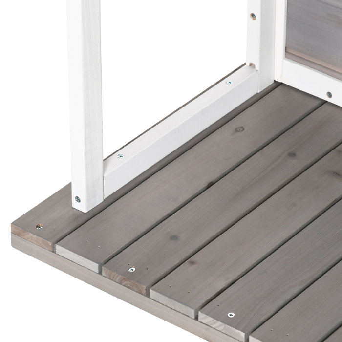 Archie & Oscar™ Mitzi Gray Wood Dog House | Wayfair