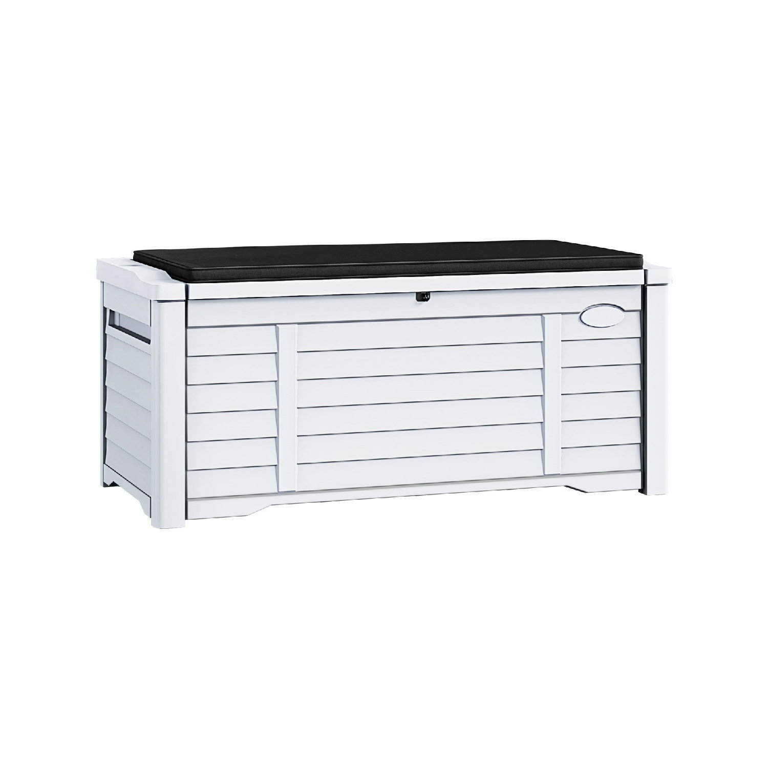 7 Star Marketplace US 120 Gallon Outdoor Louver Storage Deck Box With ...