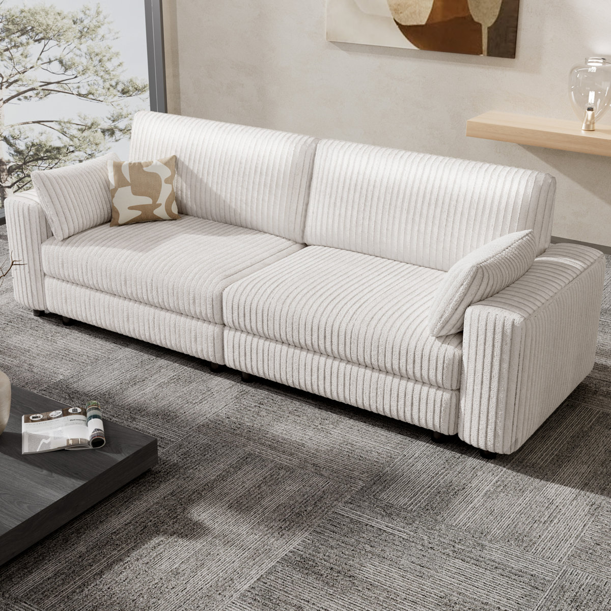 WEUP Extra Large Modular Sectional Sofa With Luxurious Corduroy ...