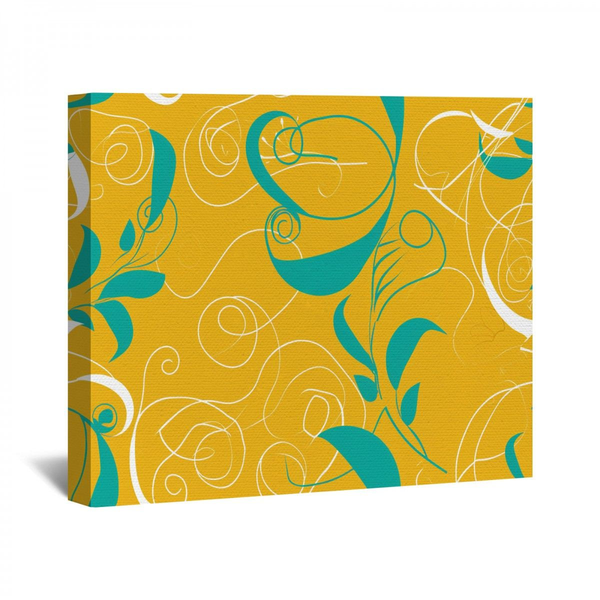 Latitude Run® Floral swirls Canvas Wrap - Artwork Wall Decor - Wayfair ...