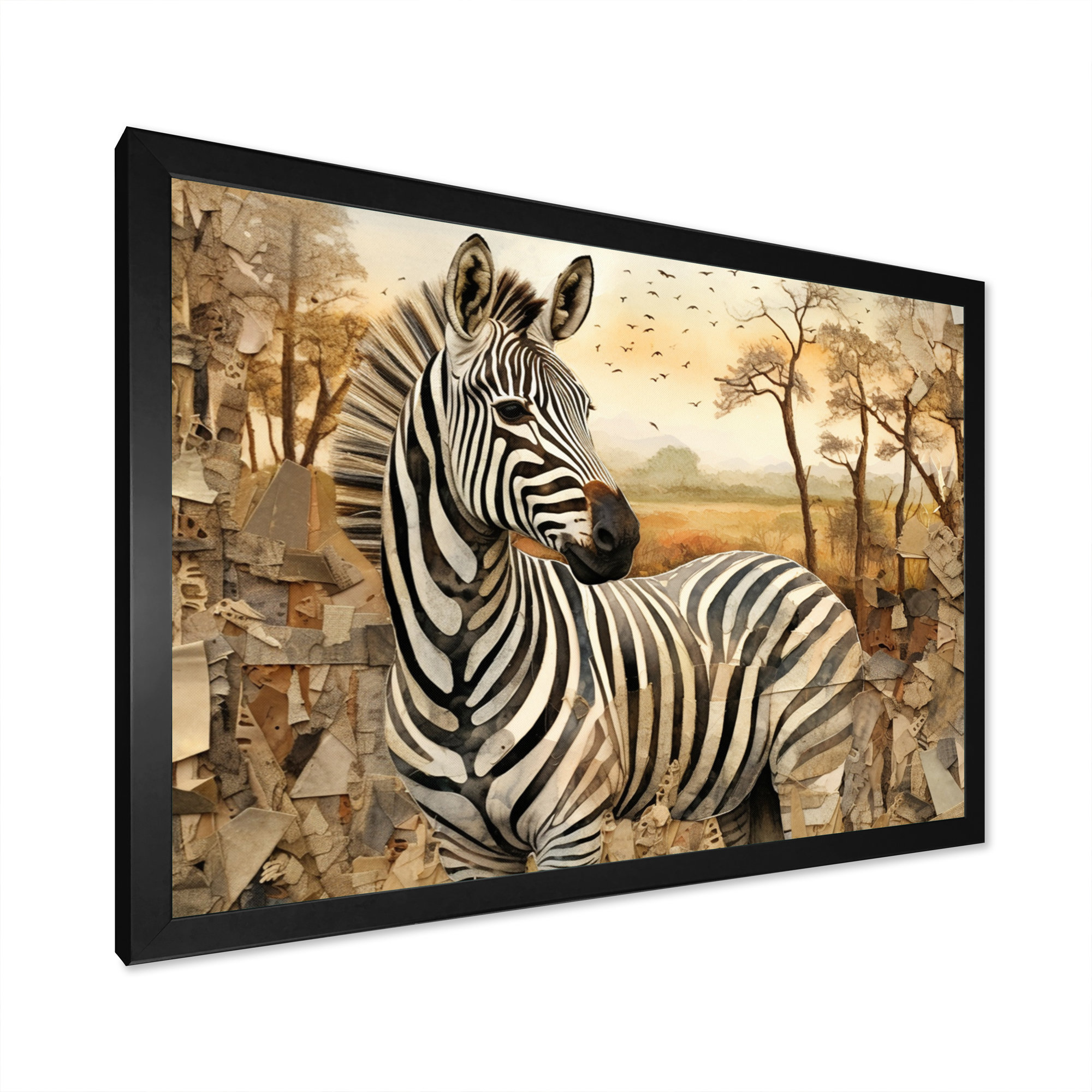 Design Art Vintage Zebra Collage II - Wayfair Canada