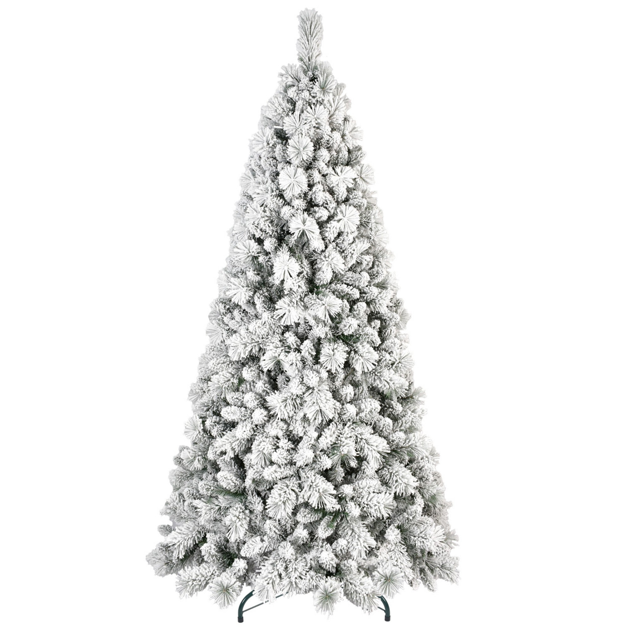 Wildon Home® Flocked Christmas Tree With 518 Tips – Snowy PVC & Hard ...
