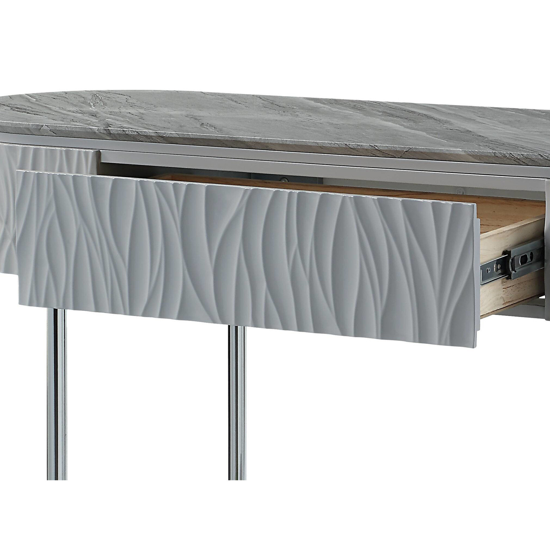 Ivy Bronx Table Gray - With And Paper Veneer Stops Furniture Deep, Wide ...