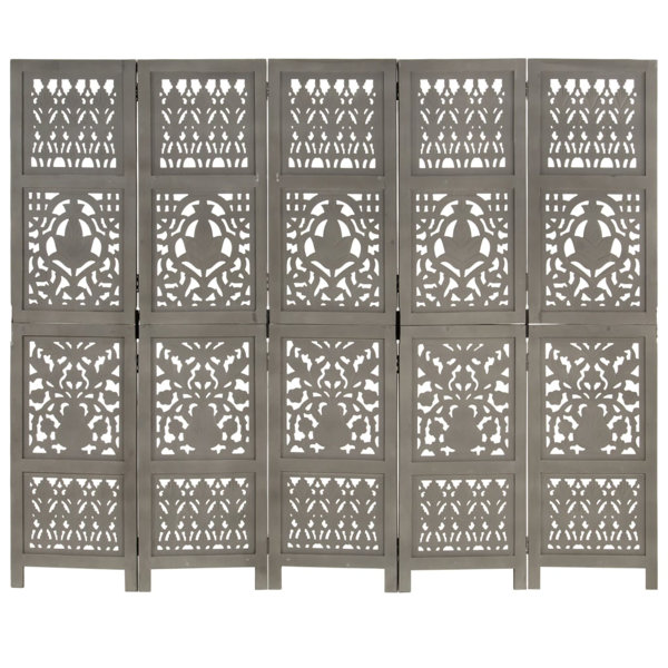 Astoria Grand Hyeon 200cm W x 165cm H 5 - Panel Folding Room Divider ...