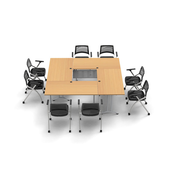 TeamWORK Tables 8 Person Training Meeting Seminar Tables with Modesty ...