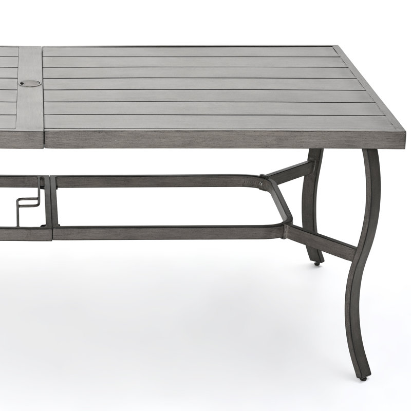 Red Barrel Studio® Kannyn Rectangular 8 - Person 84.1" Long Aluminum ...